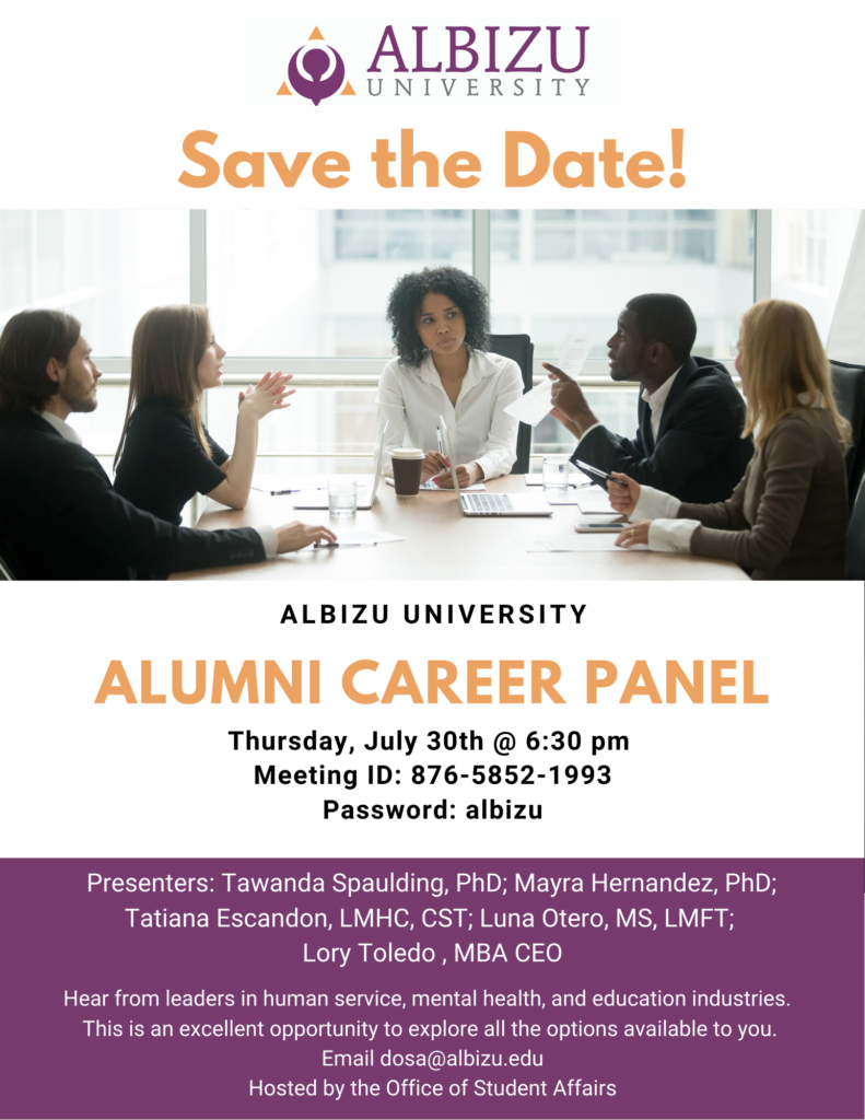 Join our Alumni Career Panel | Albizu Info Central