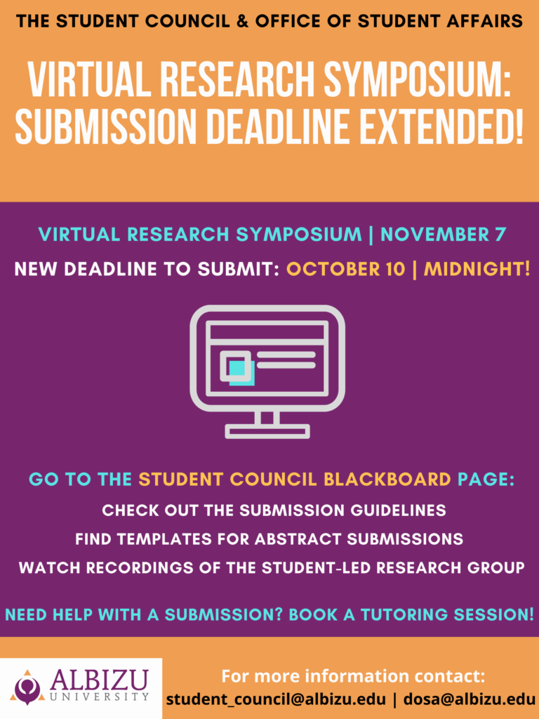 Student Virtual Research Symposium – Abstract Submission Extension to ...