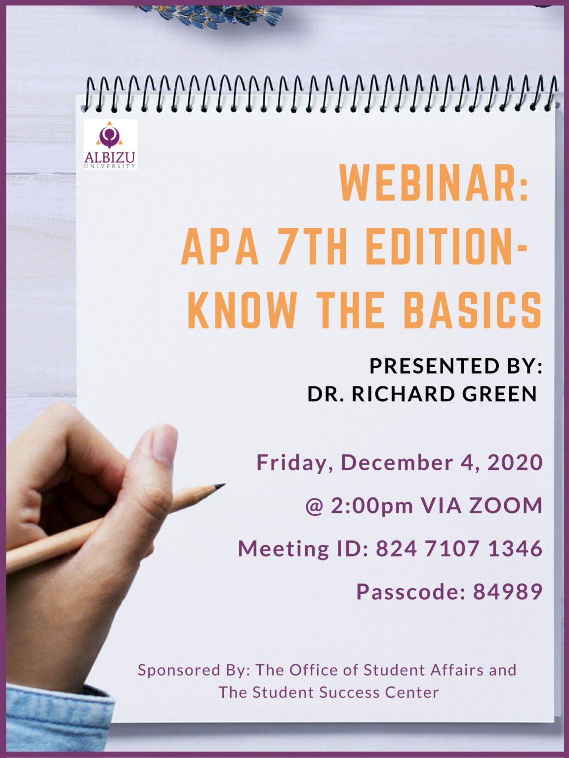APA 7 Workshop – The Basics for Academic Success | Albizu Info Central
